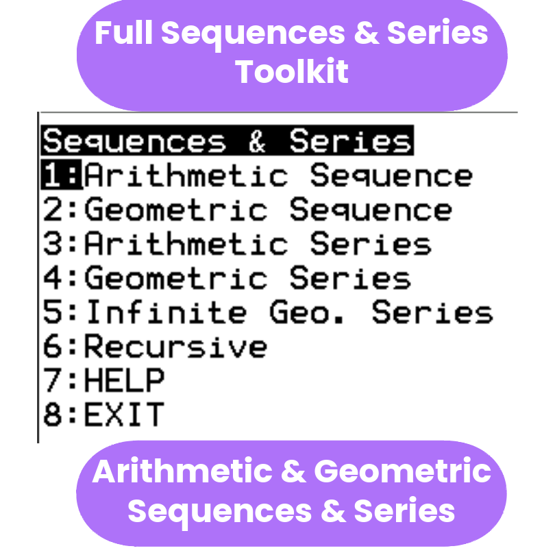 Sequences and Series Program for Your TI84 Plus CE – mcstutoring.com