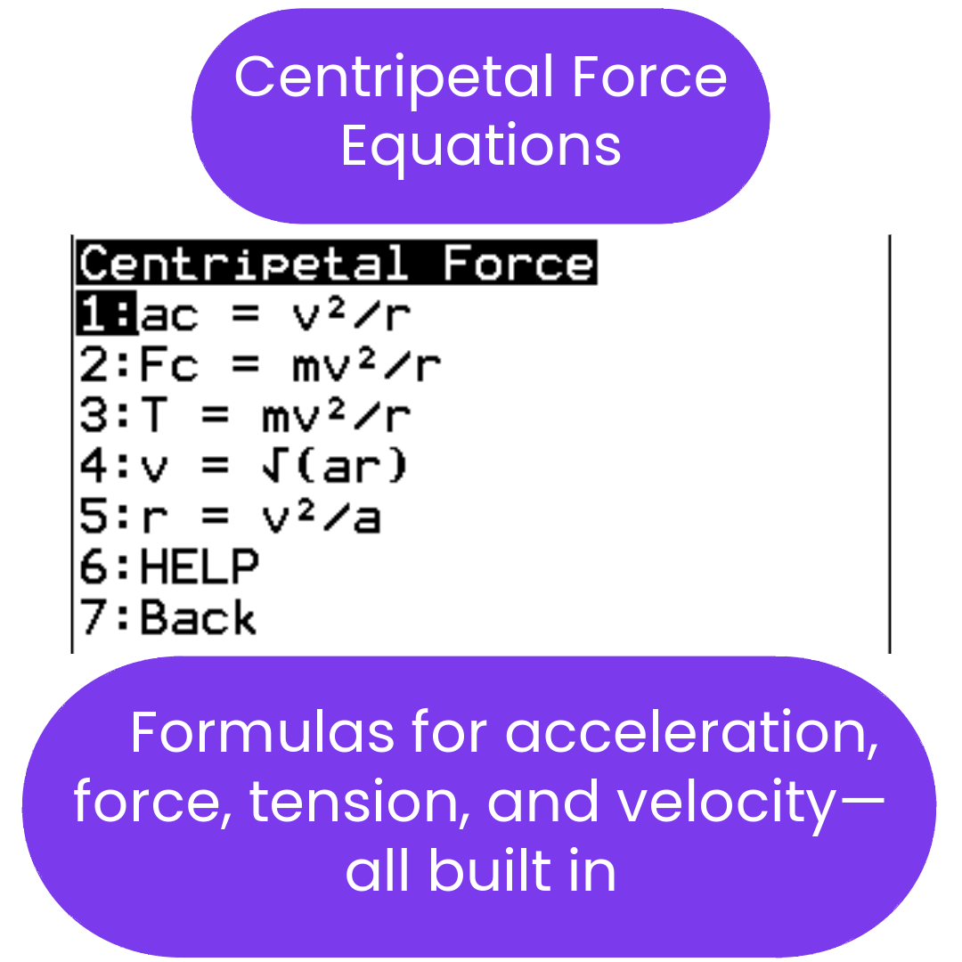 PHYSICS Mechanics SOLVER TI84 Plus CE Programs – mcstutoring.com