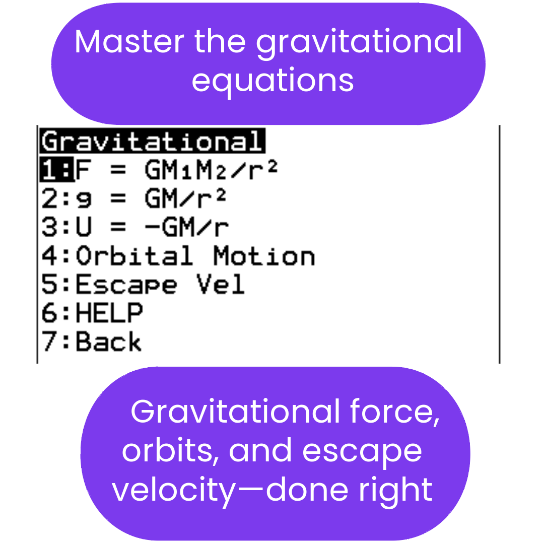 PHYSICS Mechanics SOLVER TI84 Plus CE Programs – mcstutoring.com