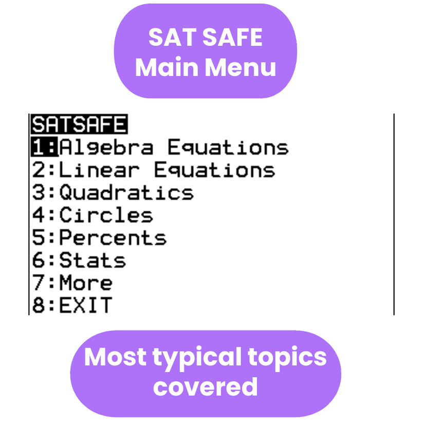 SAT Math Calculator Program (TI-84 Plus CE) – mcstutoring.com