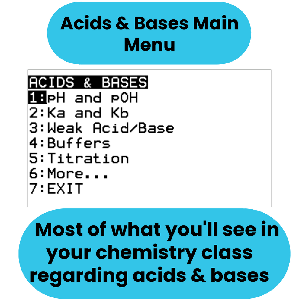Acids & Bases Solver TI-84 Plus CE Program – mcstutoring.com