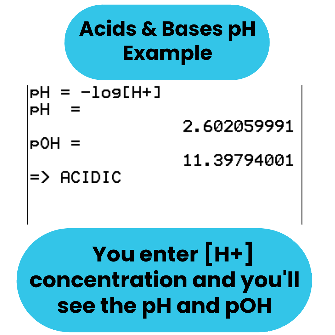 Acids & Bases Solver TI-84 Plus CE Program – mcstutoring.com