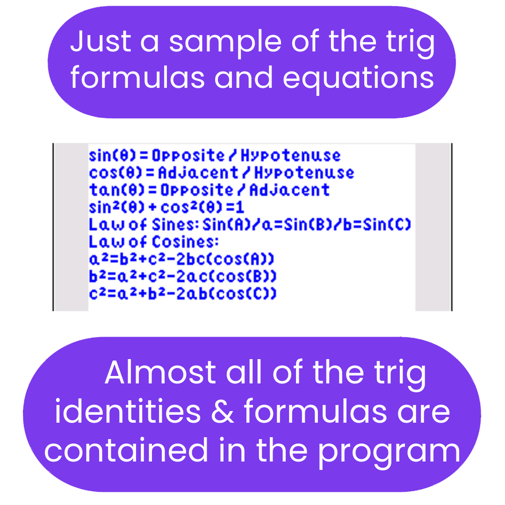 Precalculus Equations & Formulas (TI-84 Plus CE) – mcstutoring.com