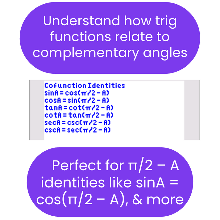 Trigonometric Identities TI-84 Plus CE Program – mcstutoring.com