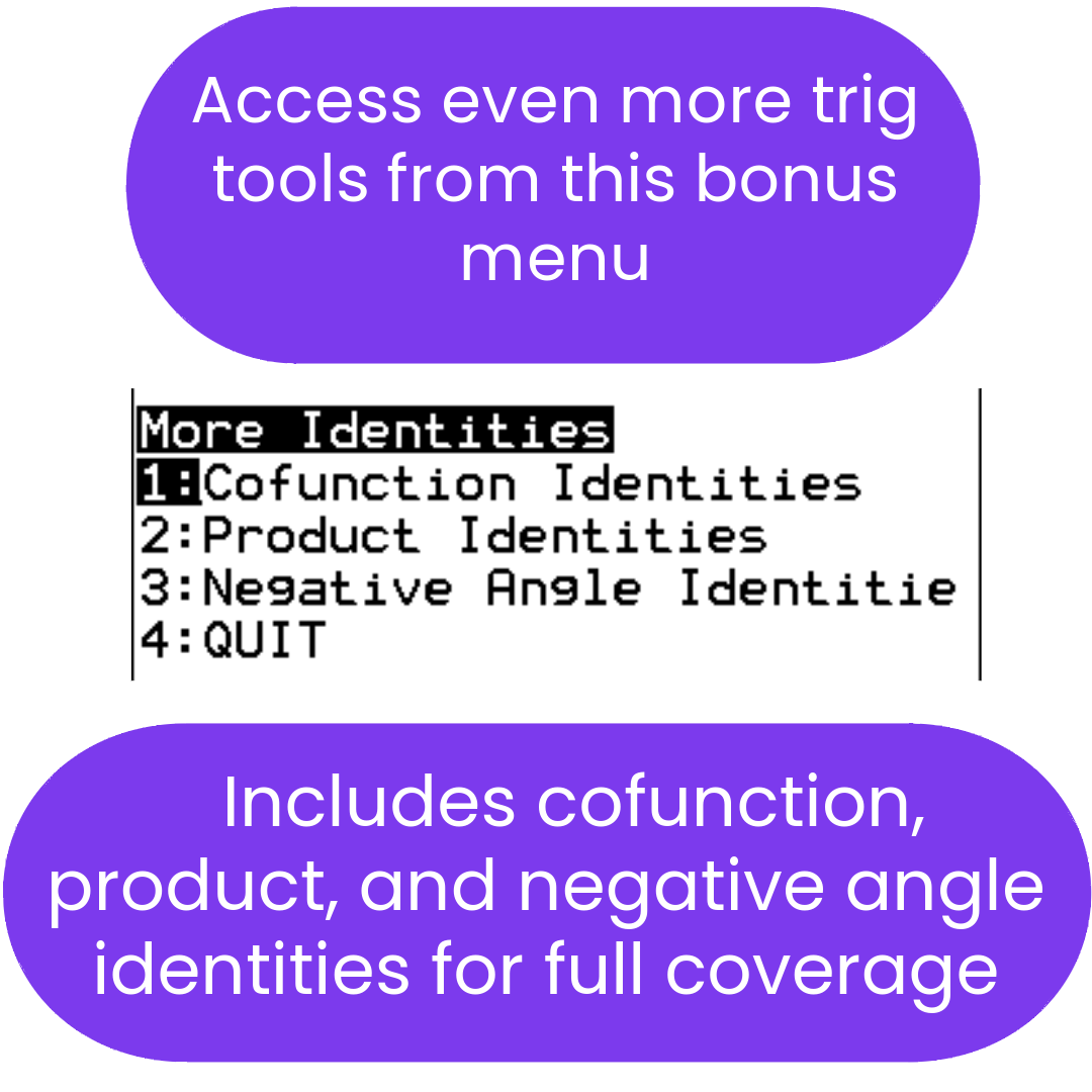 Trigonometric Identities TI-84 Plus CE Program – mcstutoring.com